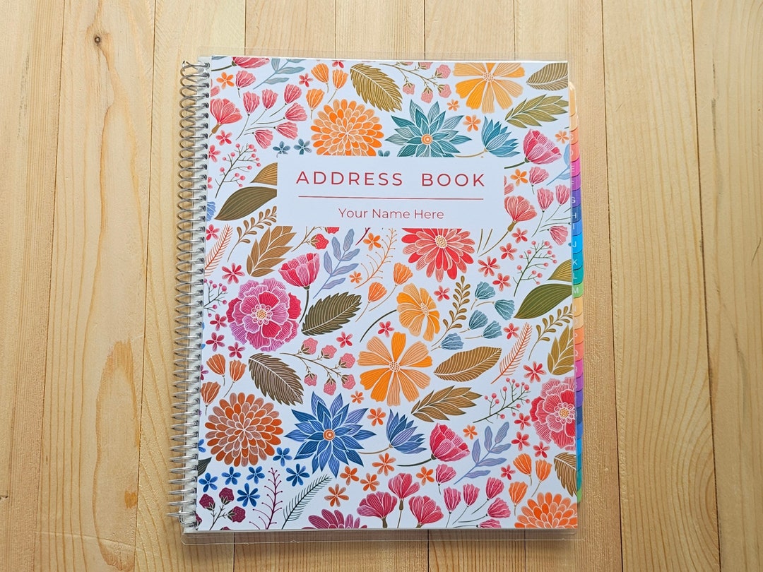 Personalized Address Book: Large Print A-Z Tabs, Birthday & Anniversary ...