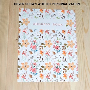 Personalized Floral Address Book: A-Z Tabs, Birthday & Anniversary - Etsy