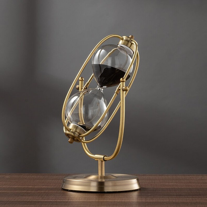 French Vintage Brass Hourglass Creative Decor For Home Diy Etsy