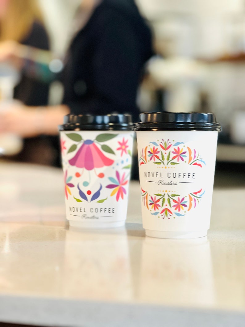 MEXICAN INSPIRED FLORAL Cups and Lid, Personalized Double Walled ...