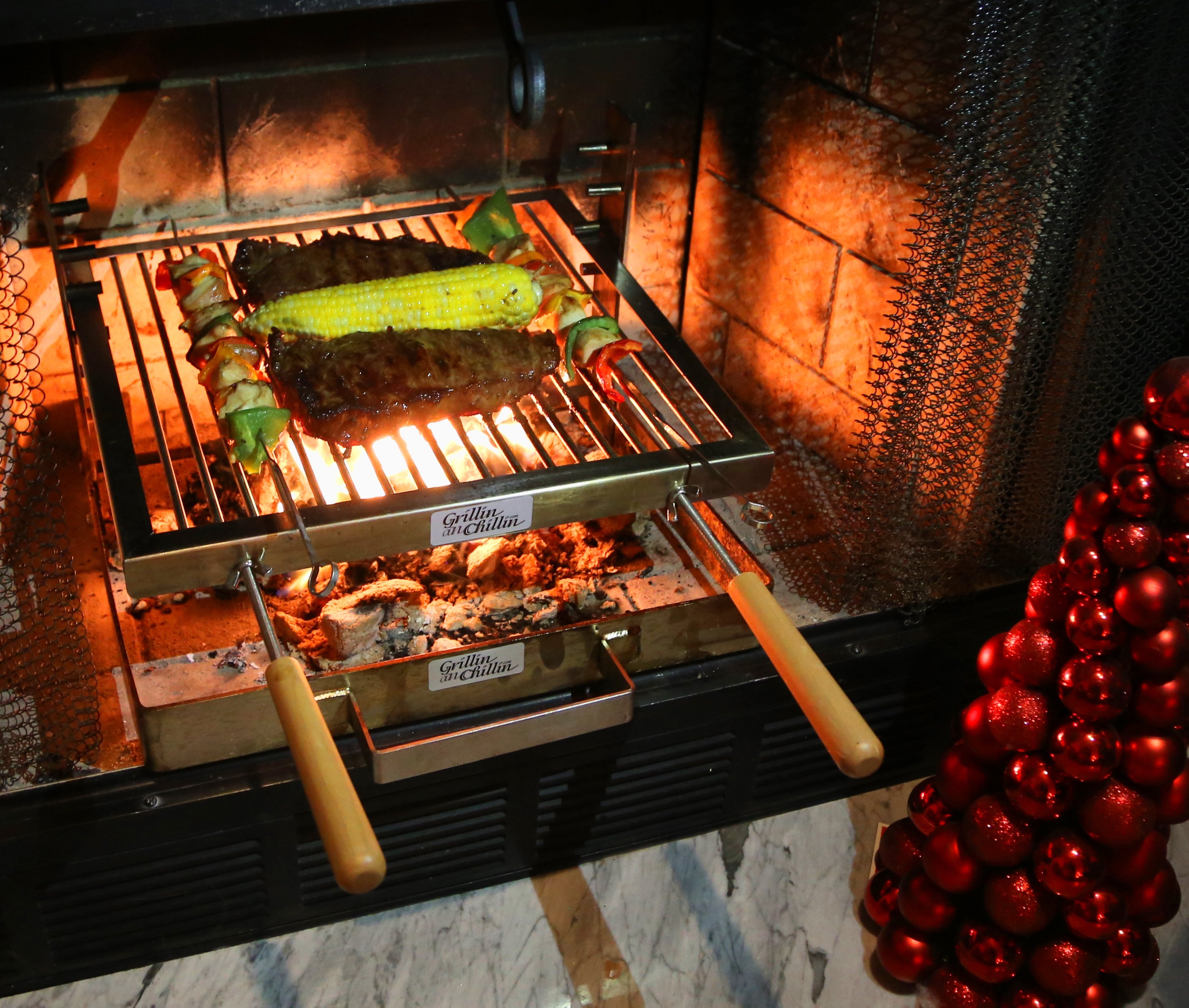 Tuscan Fireplace Grill All Stainless Etsy