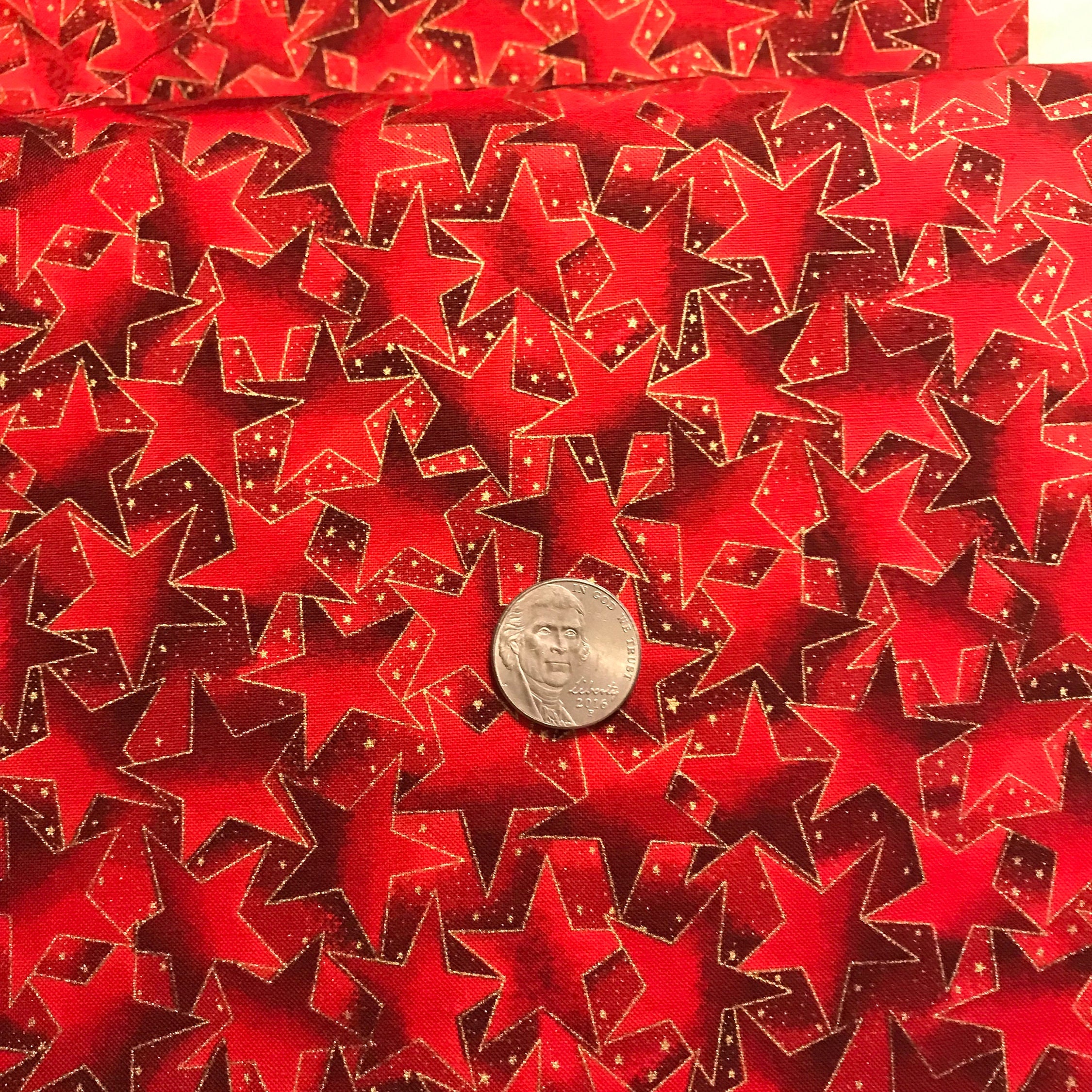 Christmas Red Star Fabric/woodrow Studio - Etsy