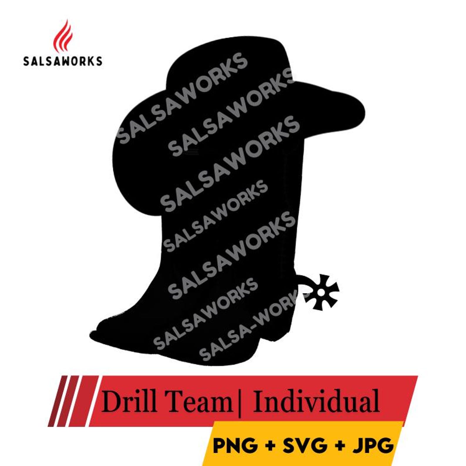 Drill Kick Team Individual Boot Silhouette | SVG PNG JPG | High-quality ...