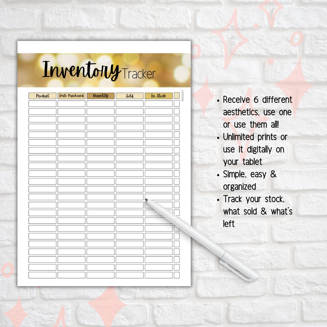 Inventory Management Tracker Small Business Inventory Tracker Business ...