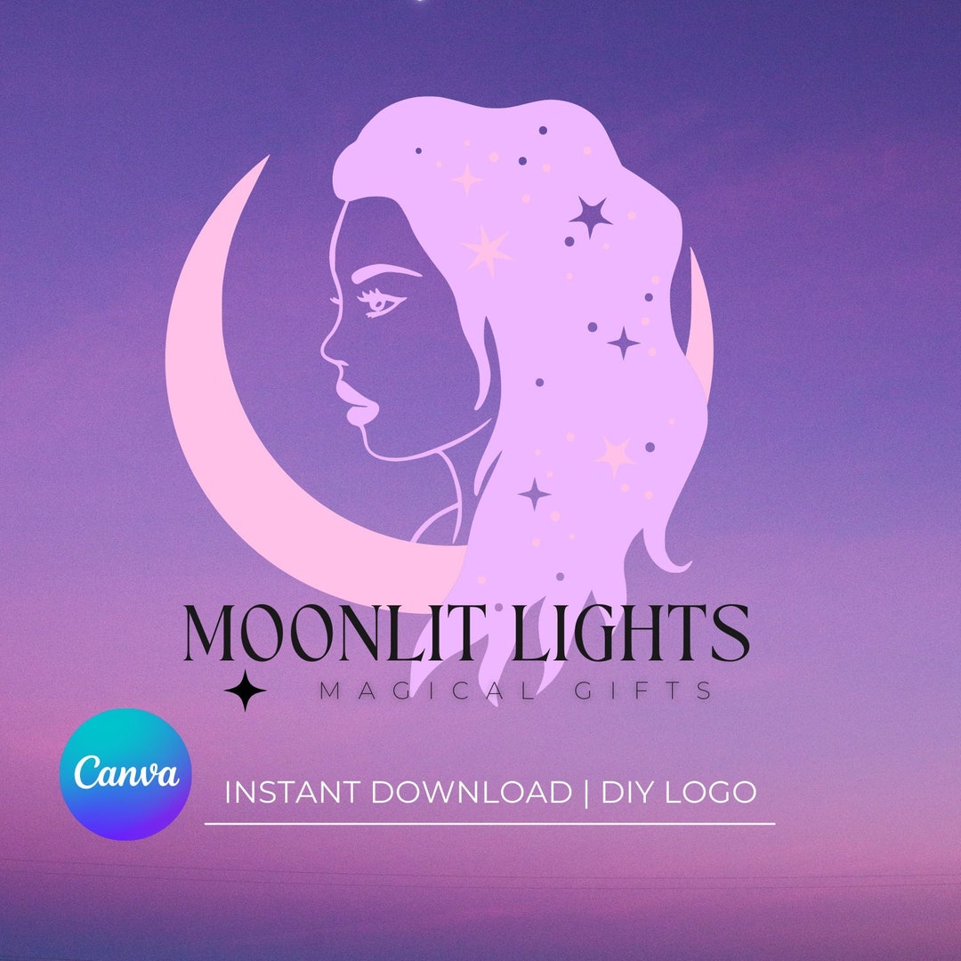 Editable Logo DIY Crystal Shop Logo Spiritual Shop Logo Pre-made Logo ...