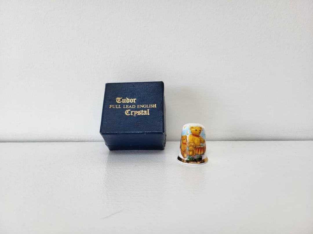 Vintage Fine Bone China Teddy Bear Thimble - Etsy