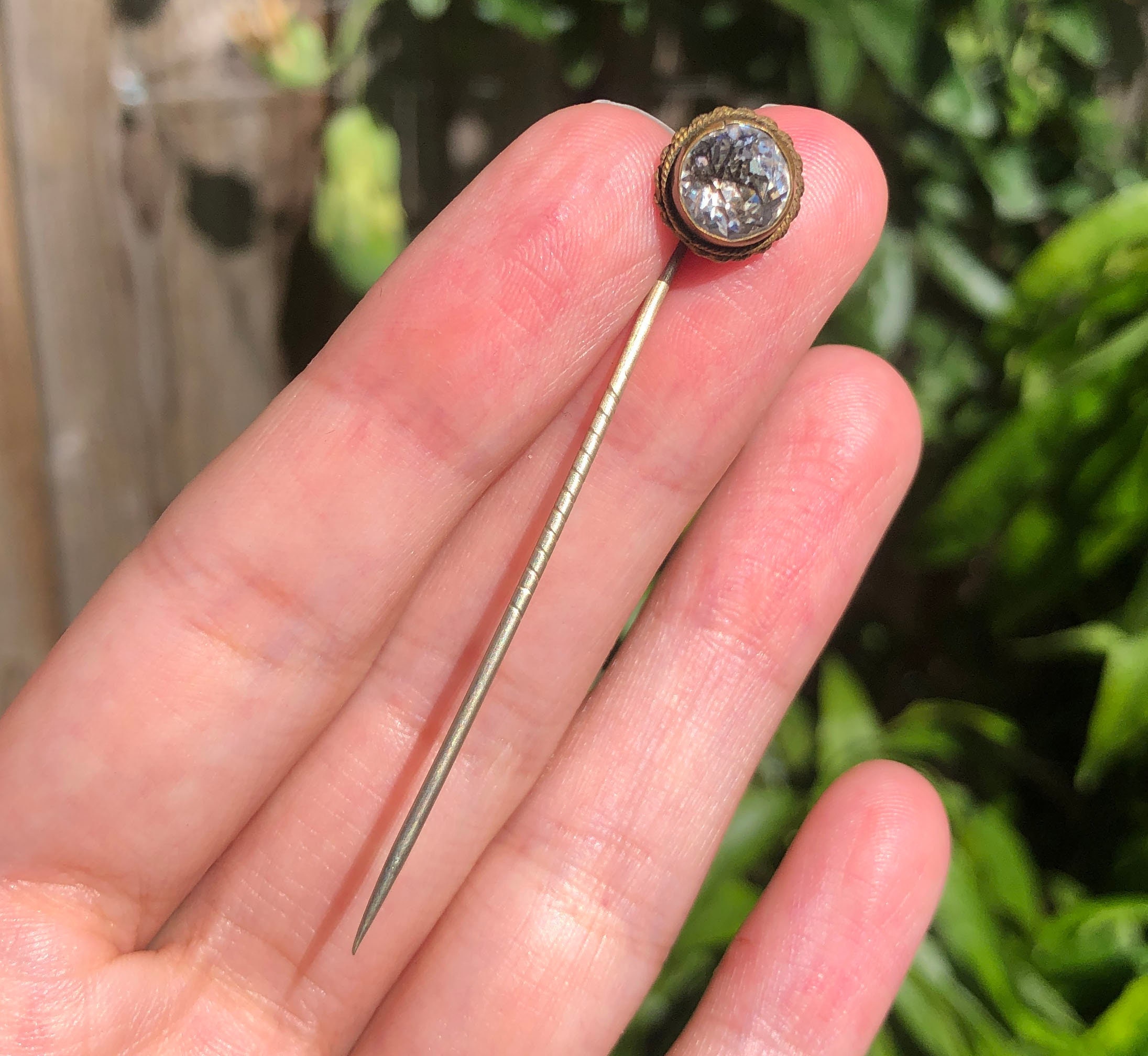 Antique Metal Paste Stick Pin - Etsy