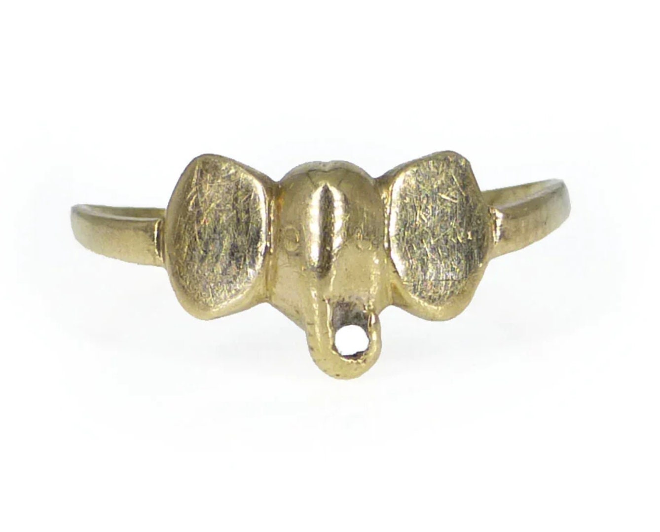 Vintage 9ct Gold Elephant Pinky Ring - Etsy
