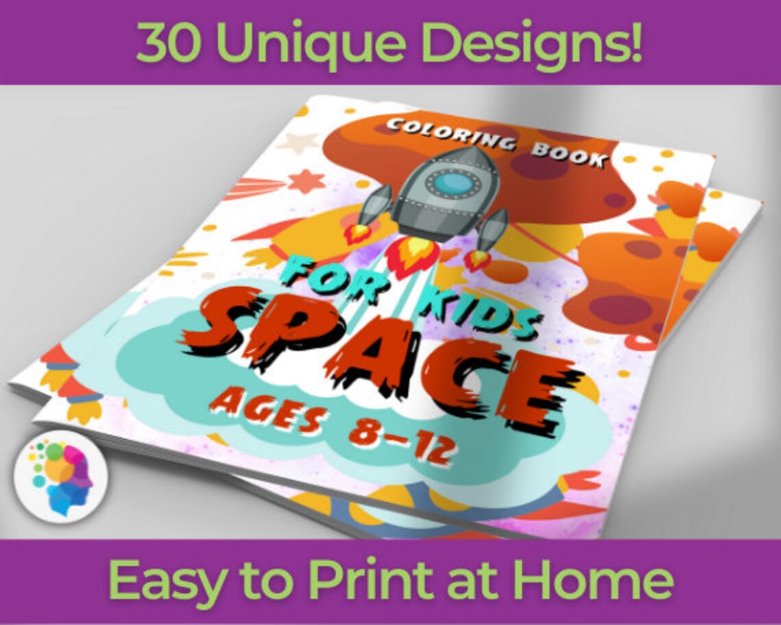 Space Coloring Book Pages for Kids: Explore Aliens, Spaceships, Planets ...