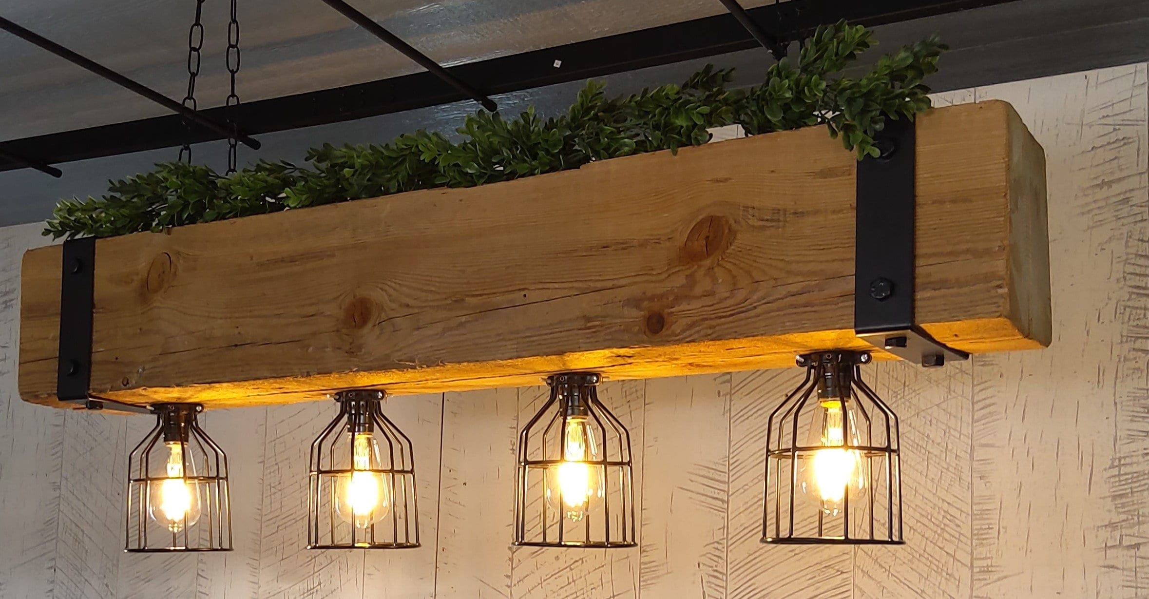 Reclaimed Wood Light,rustic Island Light, Kitchen Decor, Pendant Beam ...