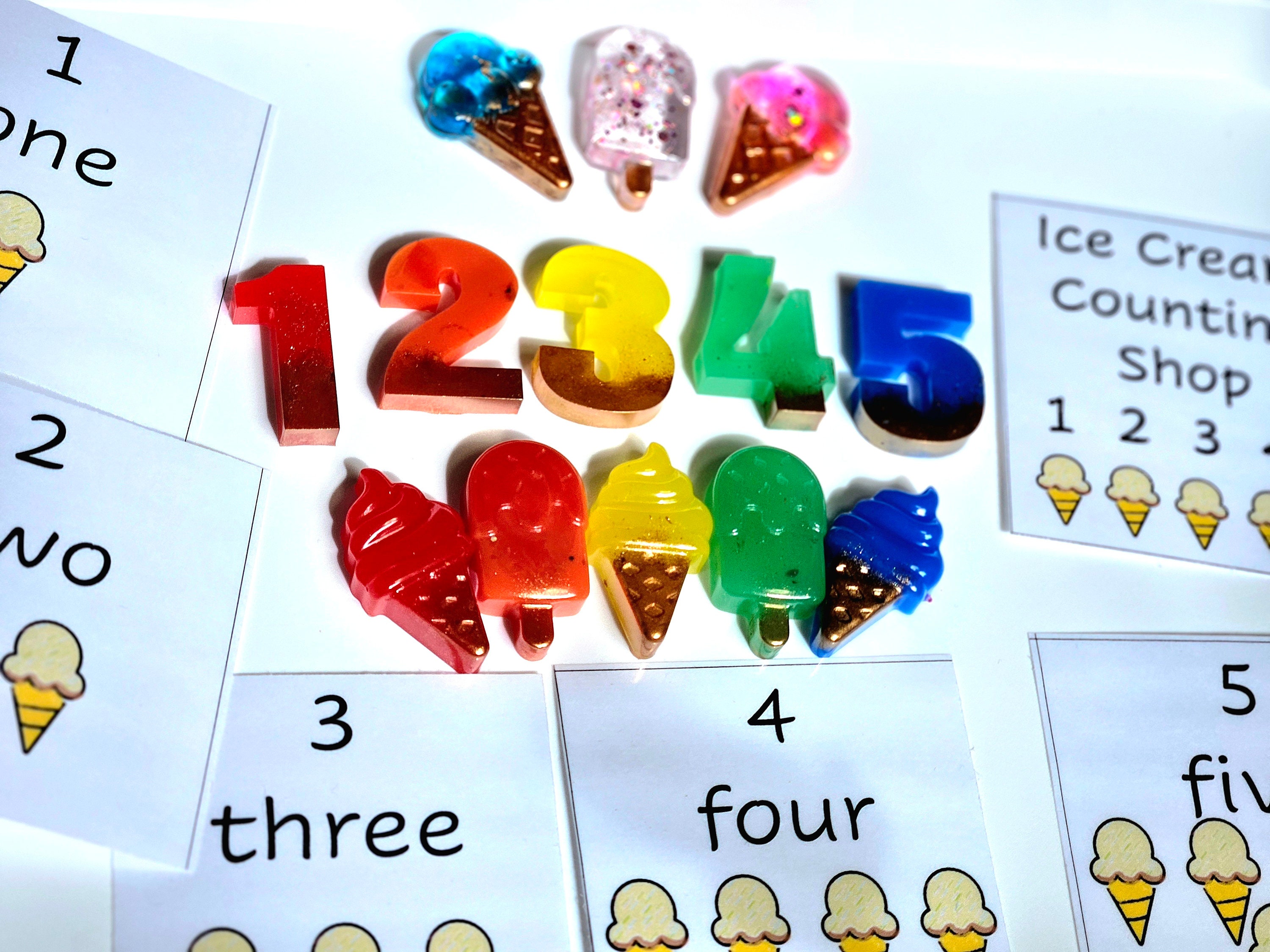 Ice Cream Counting Sensory Resource; Early Number Learning, Small World ...