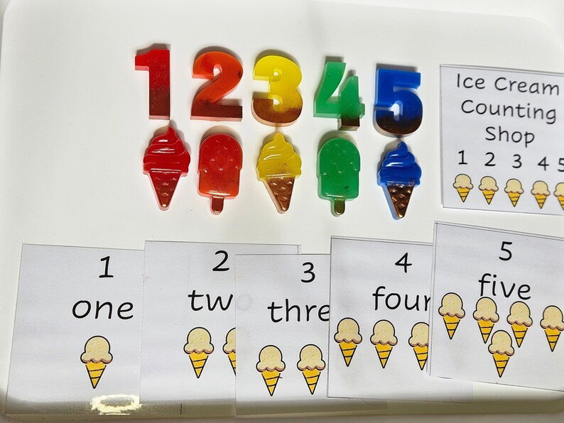 Ice Cream Counting Sensory Resource; Early Number Learning, Small World ...