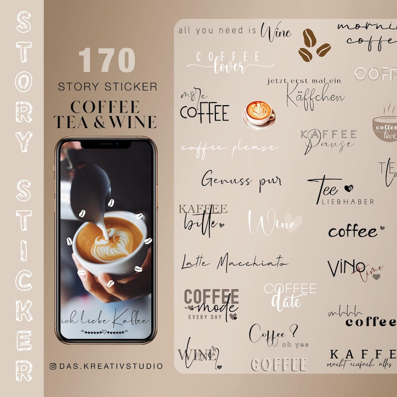 Kaffee am tag aufkleber - Etsy.de