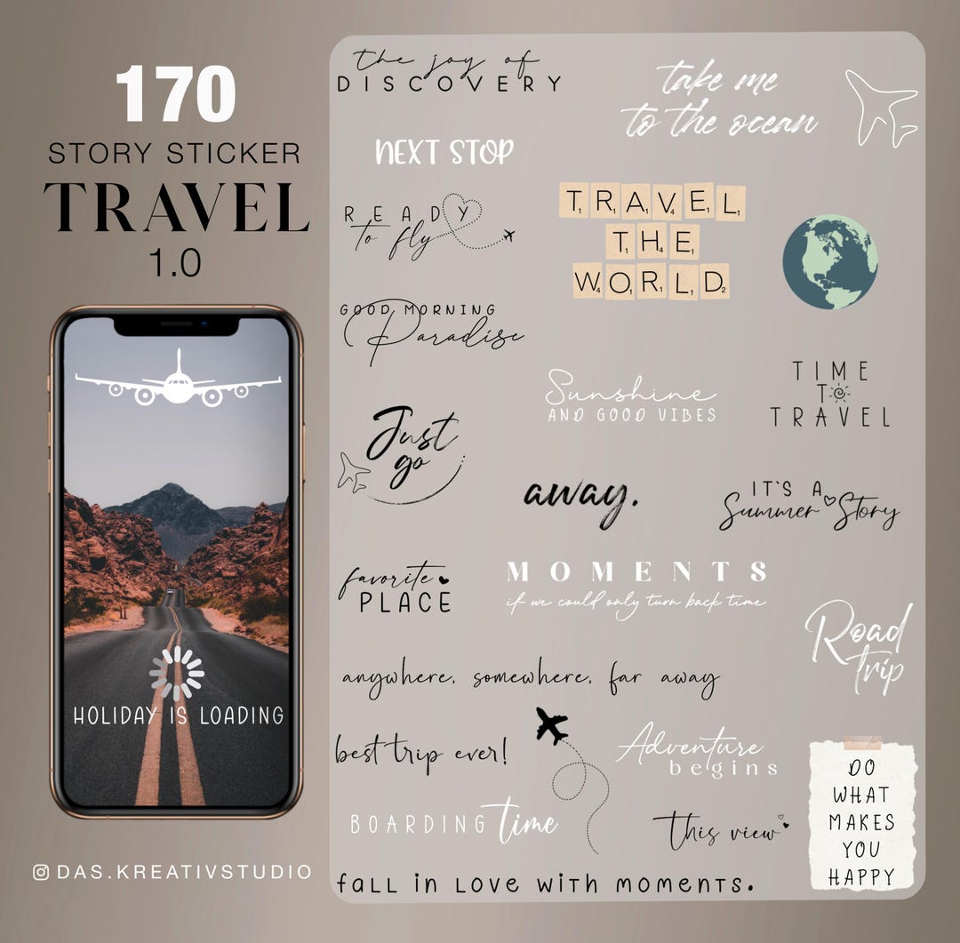 170 Instagram Story Stickers Travel Love Basic Explore Storysticker ...