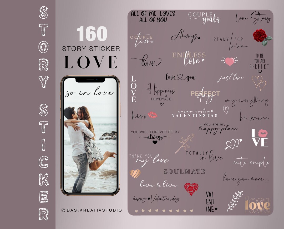 160+ Instagram Story Stickers Love Basic Couple Storysticker Family ...