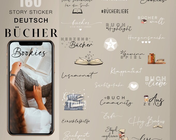 Bookstagrammer Sticker - Etsy