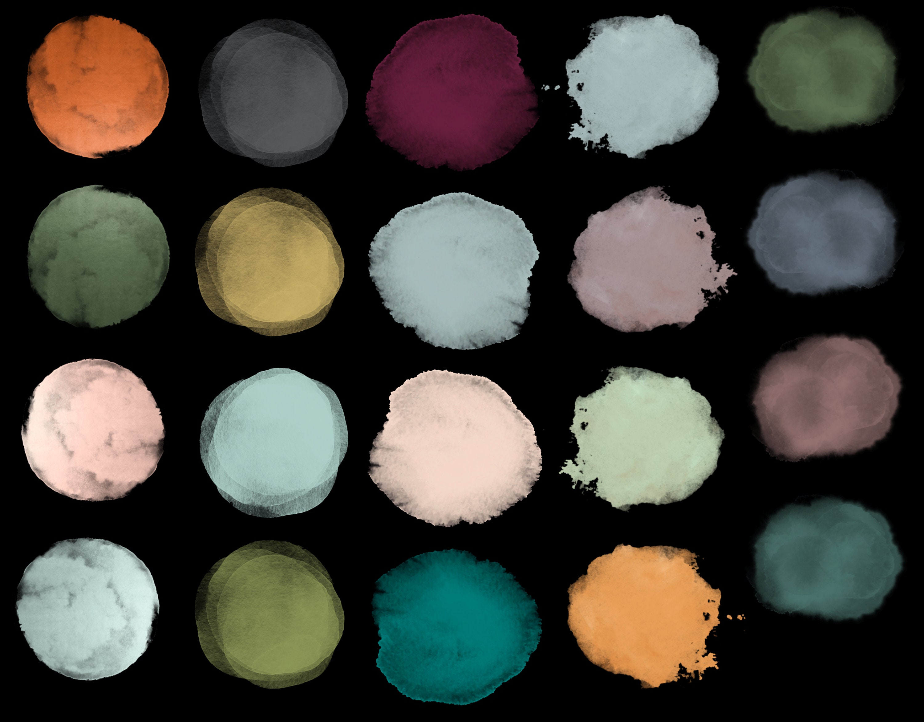 70 Instagram Story Sticker Brushes Planner Brushstrokes Colorful ...