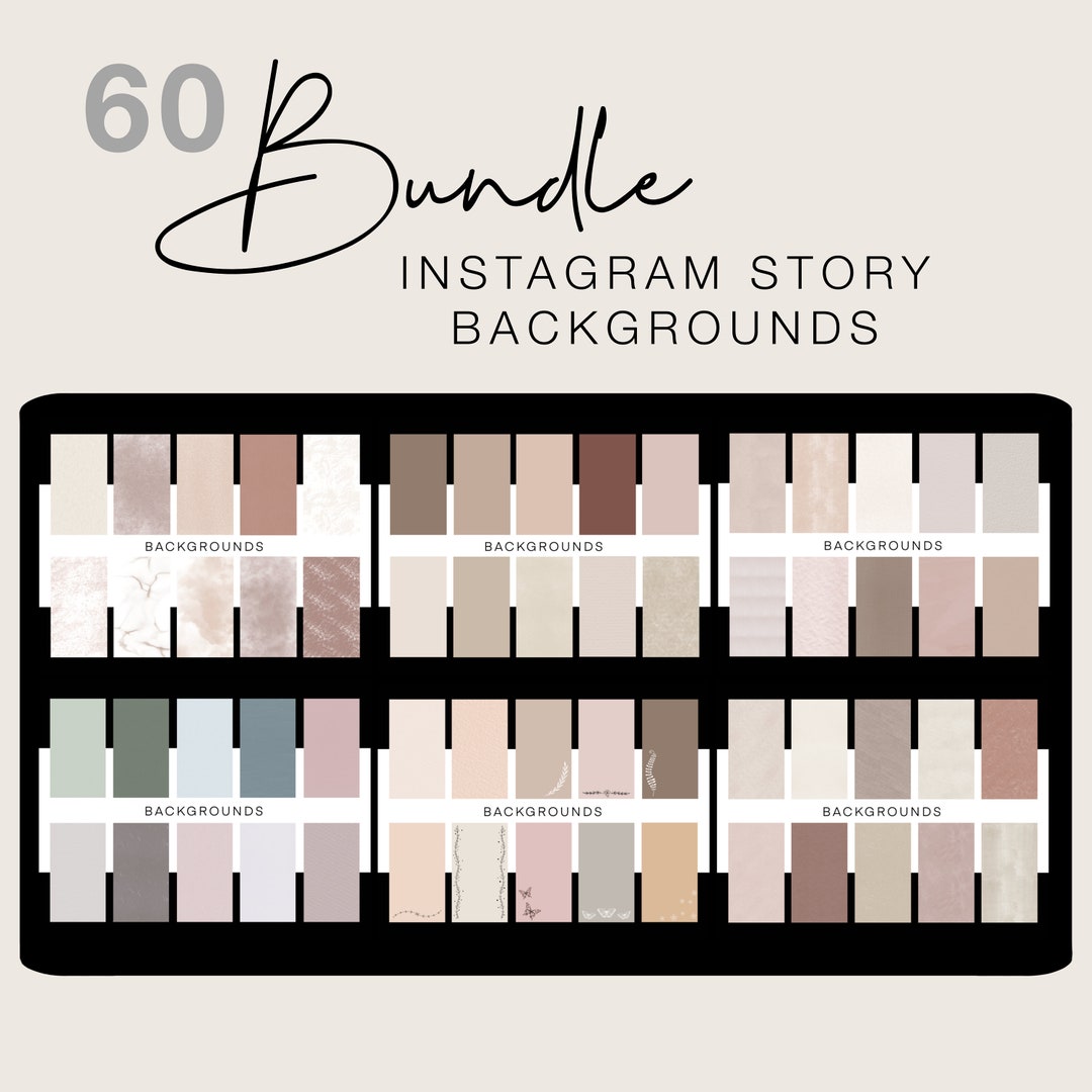 60 Instagram Story Backgrounds Bundle Beige Backgrounds Template ...