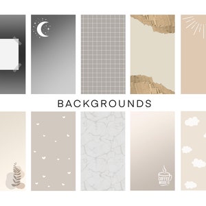 20 Instagram Story Backgrounds Bundle Beige Hintergründe Template ...