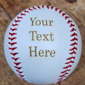 Laser Engraved Leather Baseball, Baseball Coach's Gift, Custom Design ...