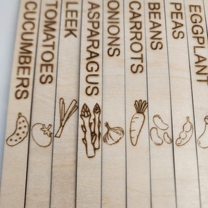 Vegetable Planter Stakes/spice Planter Stakes/garden and Plant Markers ...