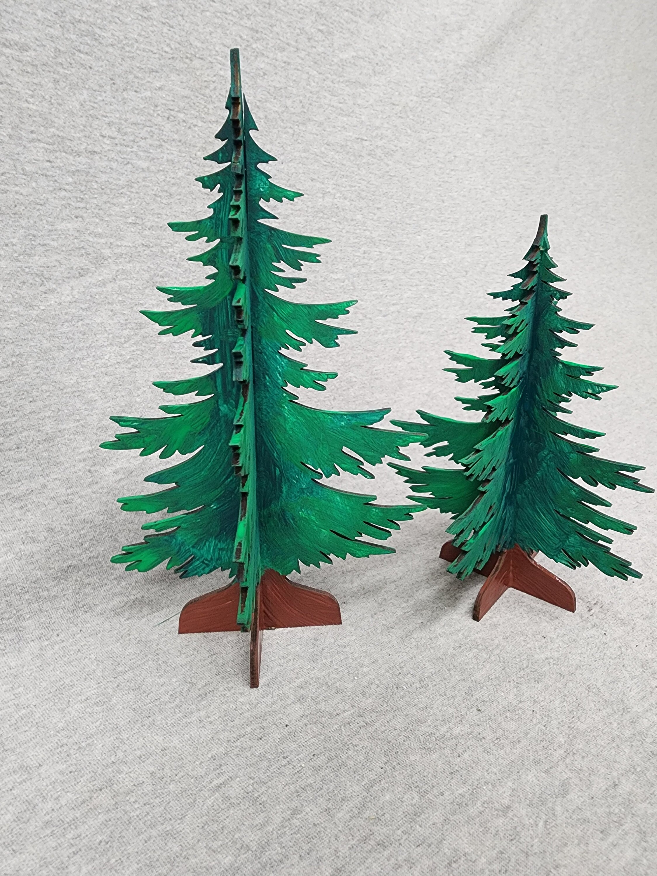 Wood Tree set of 2 Laser Cut Wood Tree Holiday Decor Home - Etsy