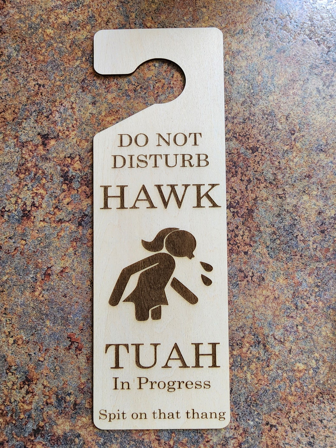 Customizable Hawk Tuah Doorknob Sign/doorknob Hanger - Etsy