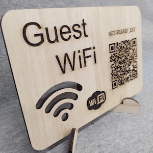Wifi QR Code Sign, Wifi Sign, Wood Wifi Sign, Laser Cut Wifi Sign - Etsy