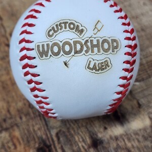 Laser Engraved Leather Baseball, Baseball Coach's Gift, Custom Design ...