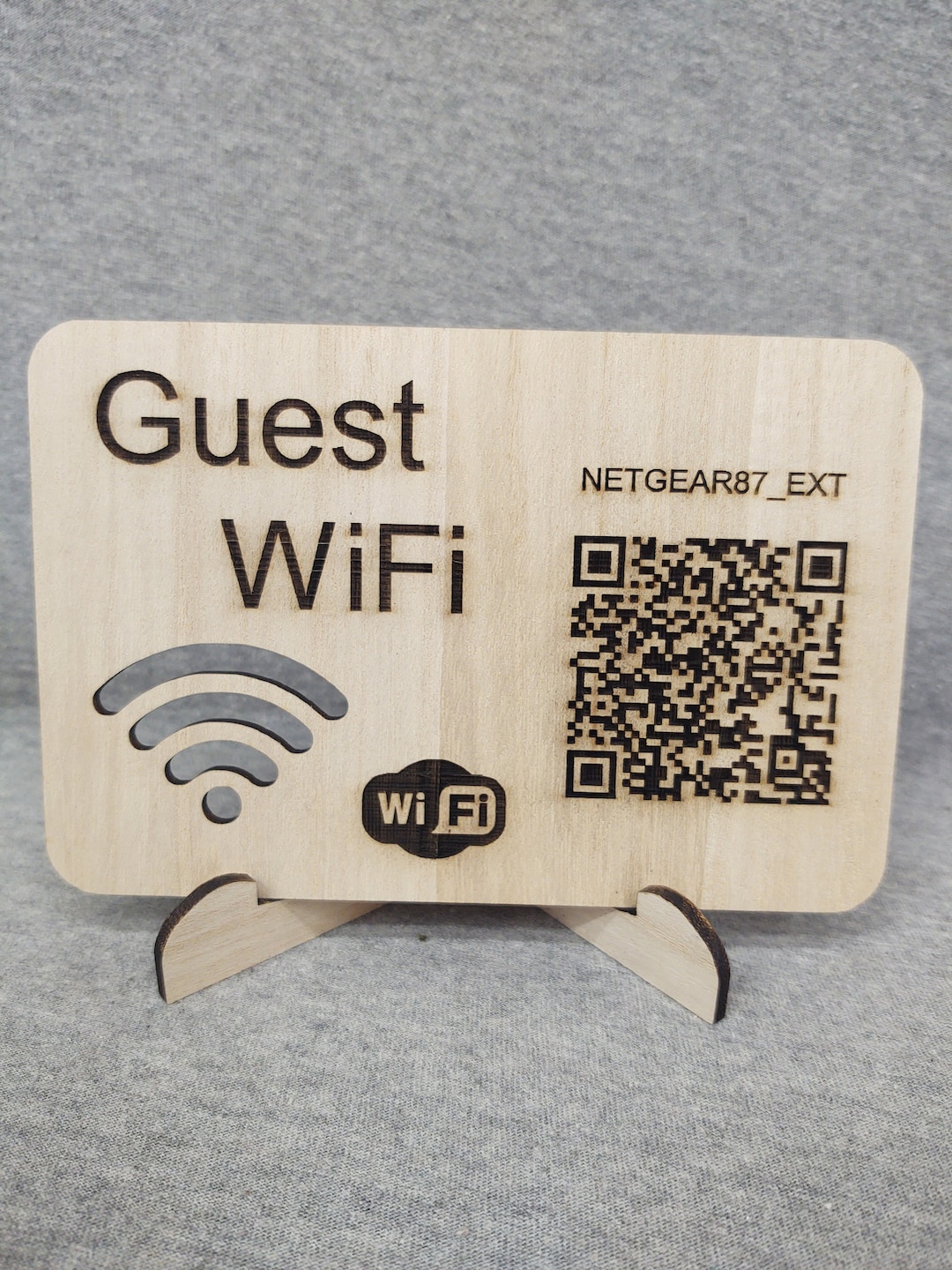 Wifi QR Code Sign, Wifi Sign, Wood Wifi Sign, Laser Cut Wifi Sign - Etsy