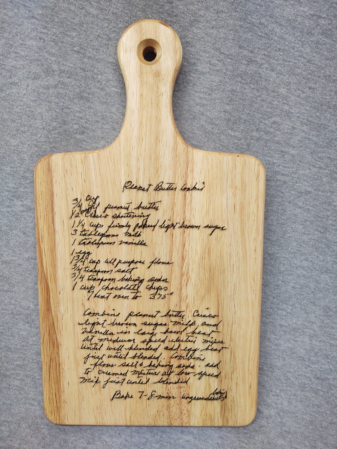 Recipe Cutting Board, Charcuterie Board, Breadboard, Laser Engraved ...