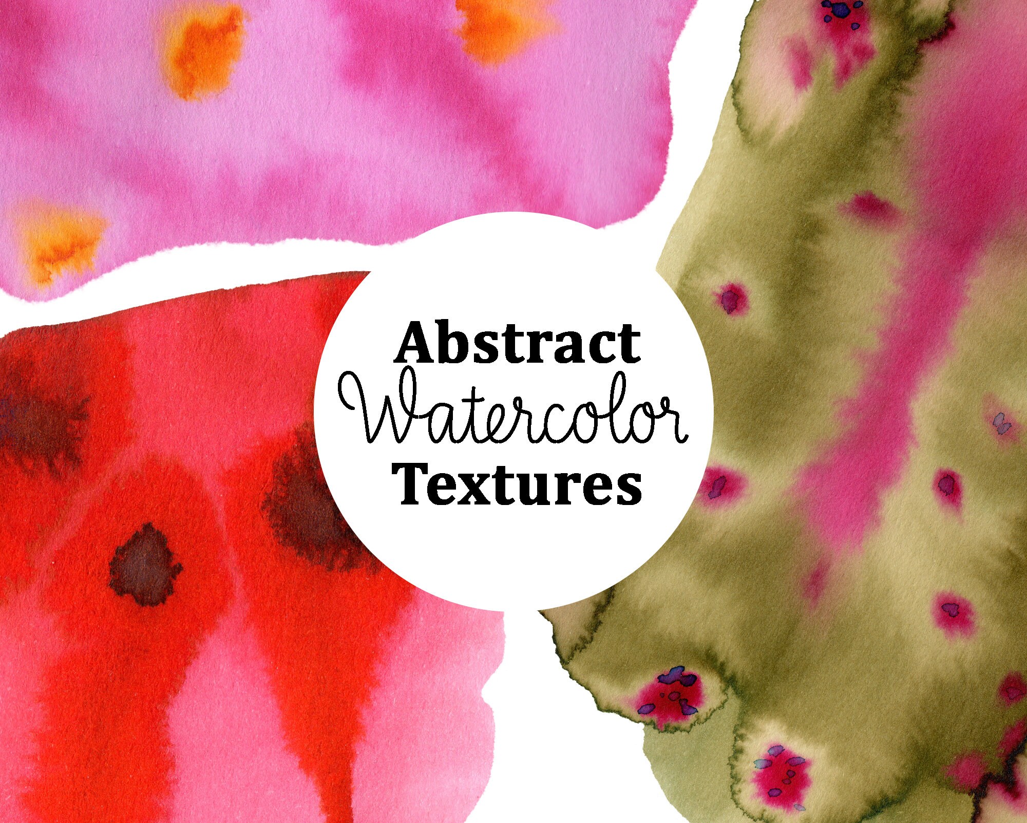 13 Abstract Colorful Watercolor Clipart Commercial Personal Use ...