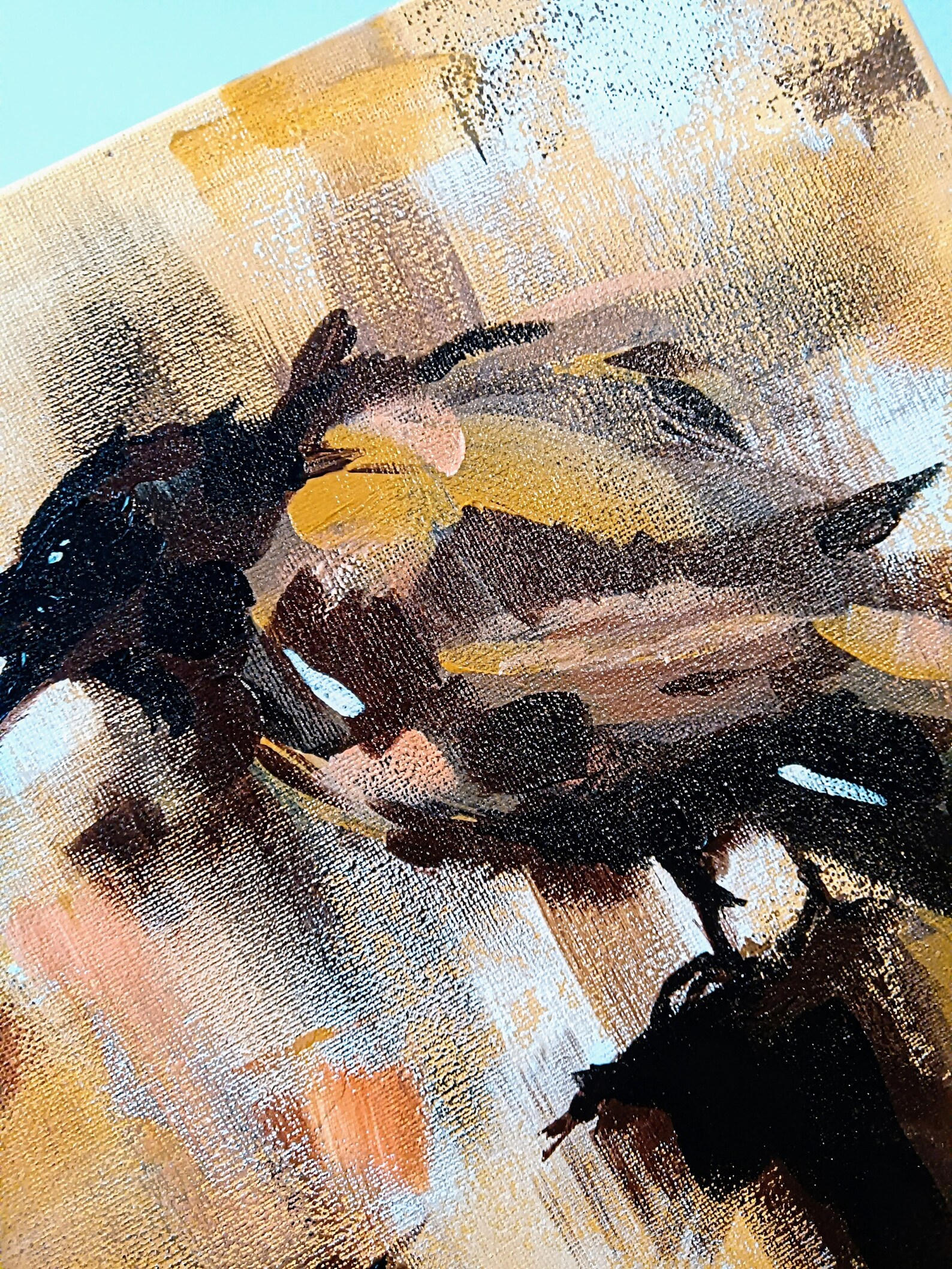 Black Crow Painting Raven Bird Original Art USA Texas Animal Hand ...