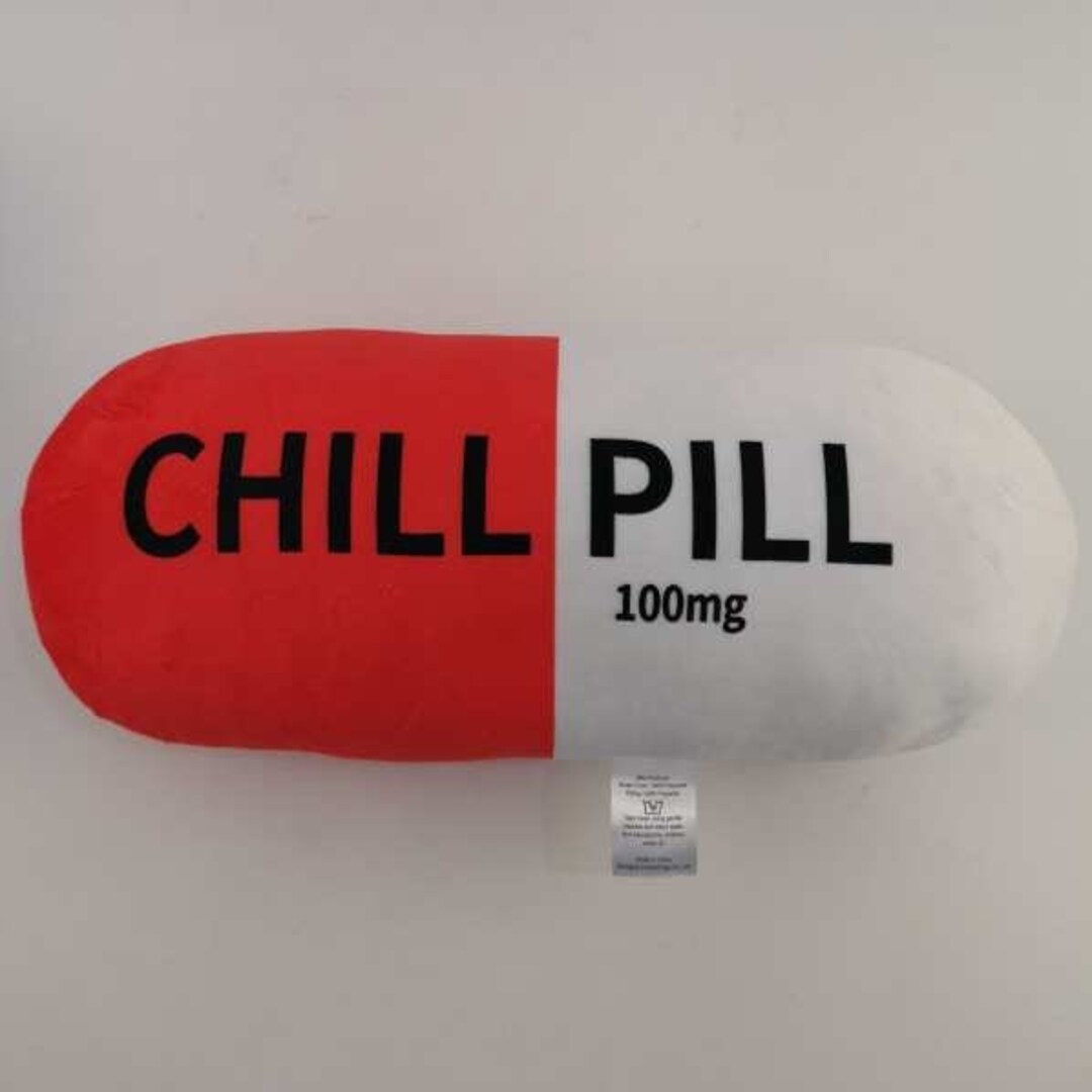 Red Chill Pill Pillow 18" X 7 " Gift for Pharmacy, Doctor, Nurse ...
