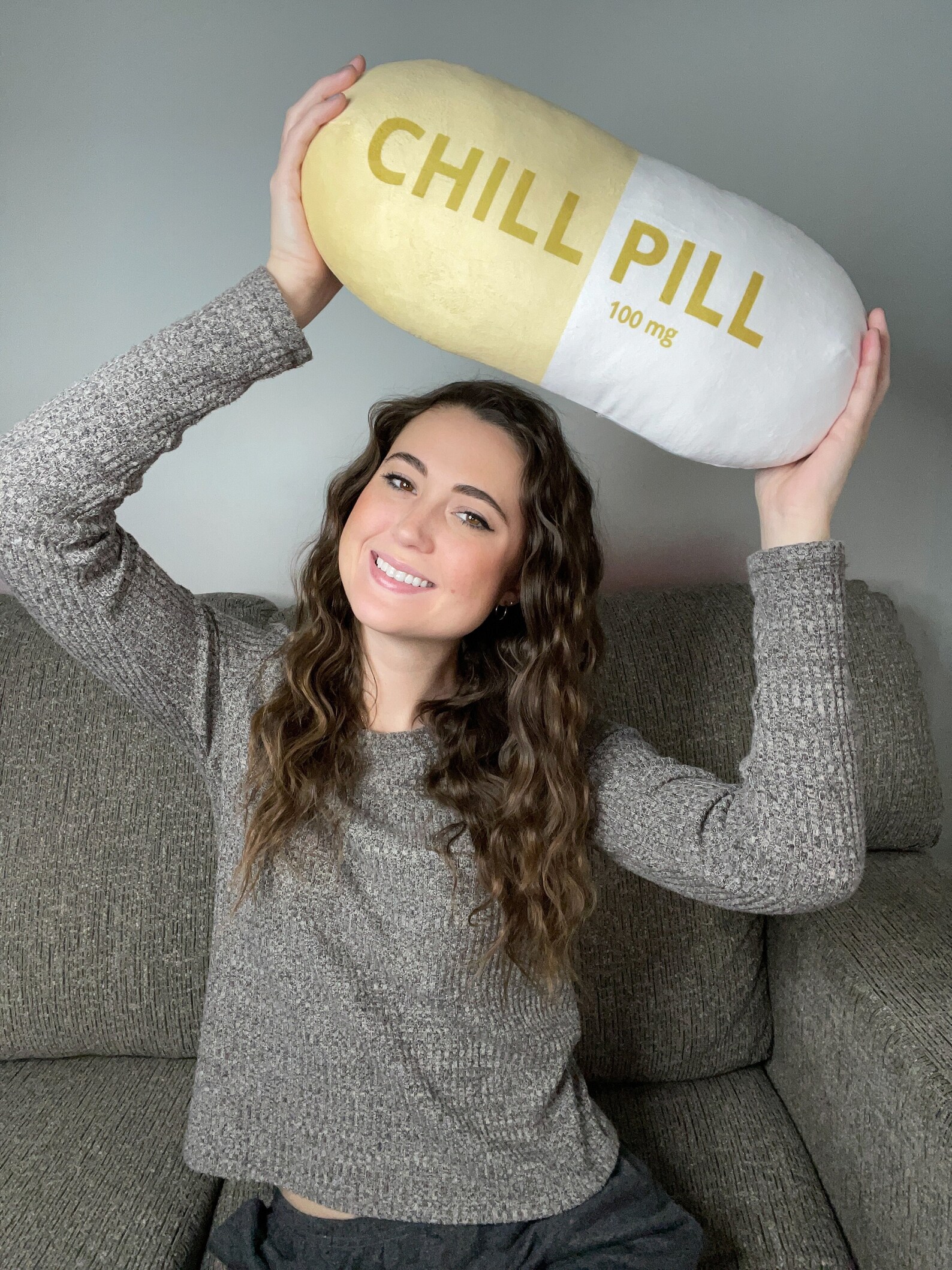 Red Chill Pill Pillow 18" X 7 " Gift for Pharmacy, Doctor, Nurse ...