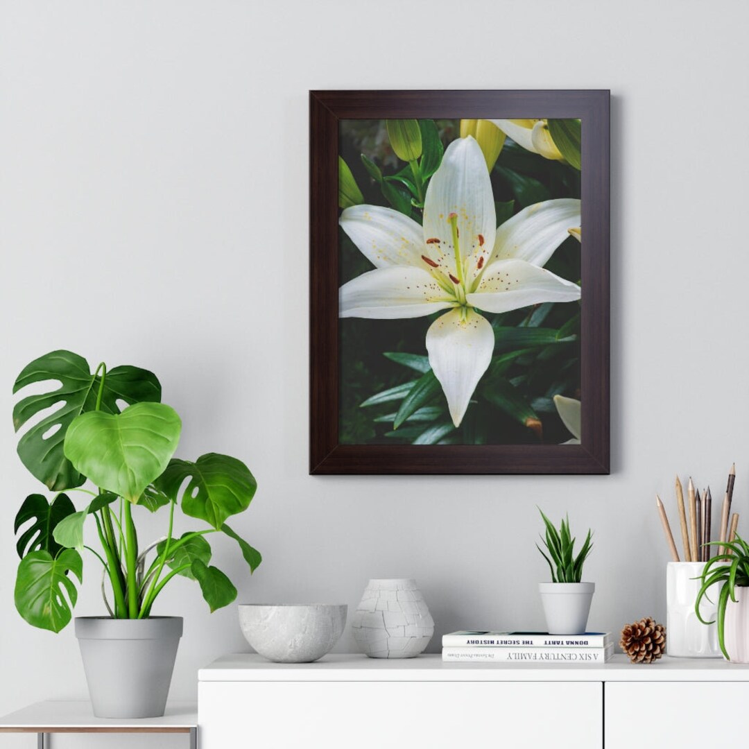 White Lily - Framed Poster - Etsy