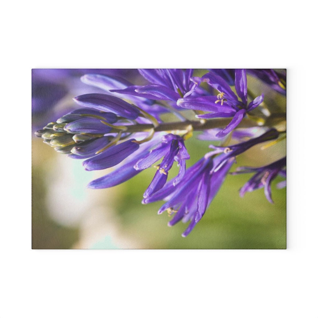 Camas in Bloom - Glass Cutting Board - Etsy