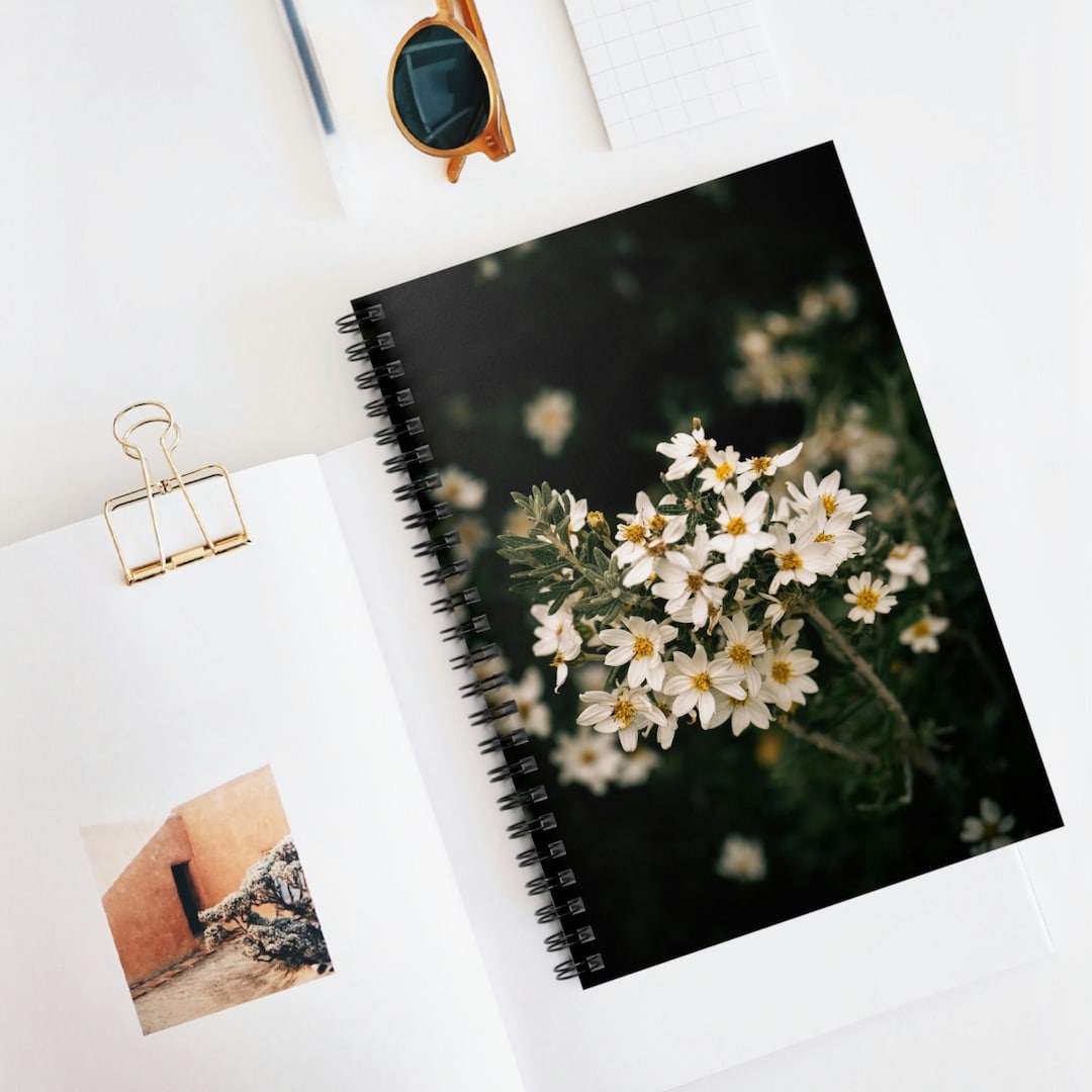 A Touch of White - Nature Notebook, Unique Spiral Ruled Line Notebook ...