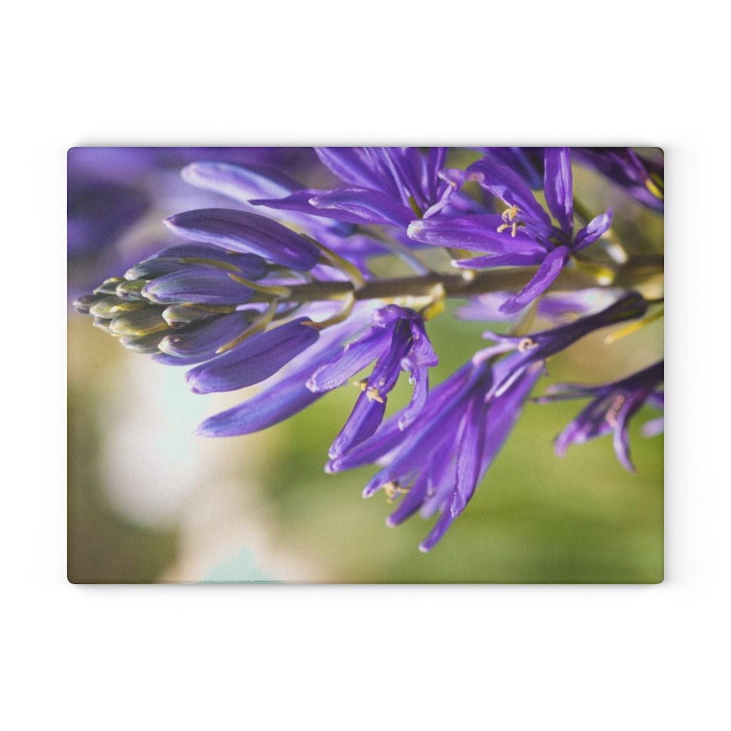 Camas in Bloom - Glass Cutting Board - Etsy