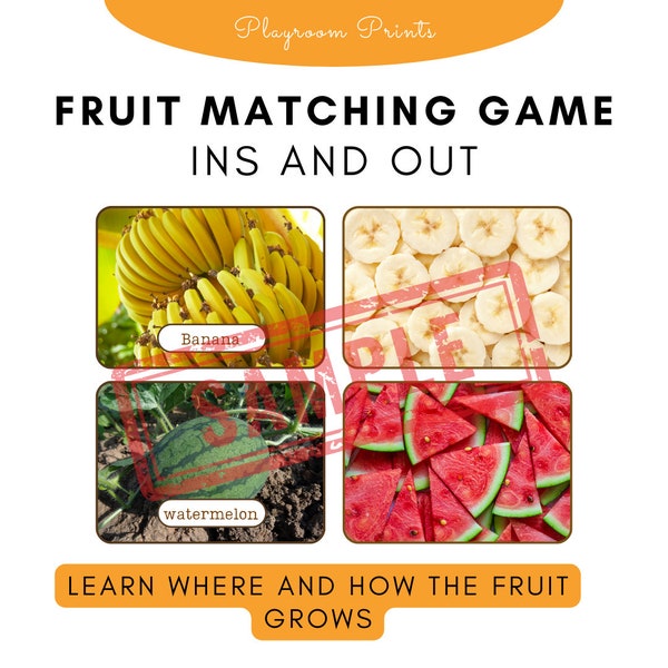 Fruit Matching Digital - Etsy
