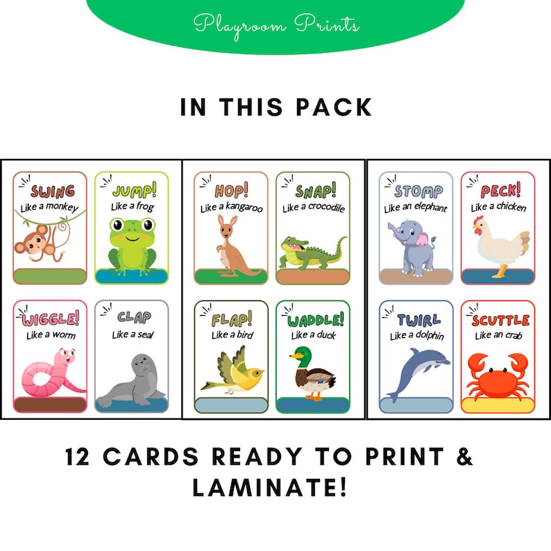 Printable Animal Action & Drama Game for Children - Fun Circle Time ...