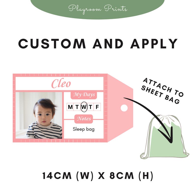 Custom Daycare, Crib & Cot Sheet Labels Editable Bed Sheet Name Tags ...