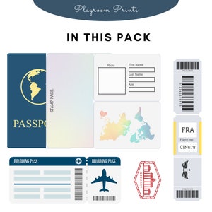 Printable Play Passport & Travel Activity Pack for Kids - Airport ...