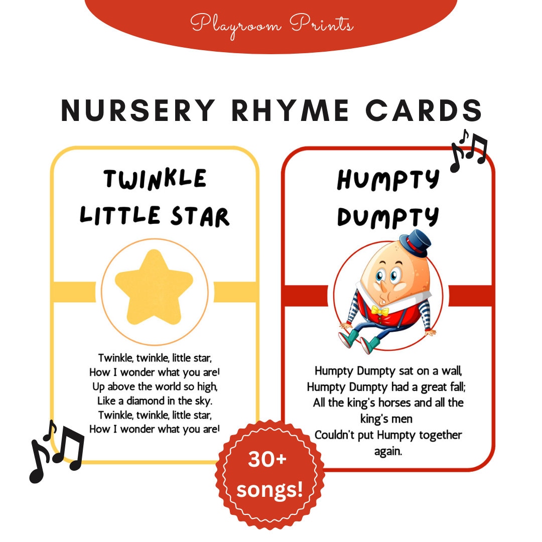 Nursery Rhymes Choosing Cards Preschool Learning Children Songs ...