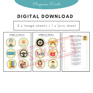 Wheels on the Bus Props and Lyric Sheet - Download and Printable ...
