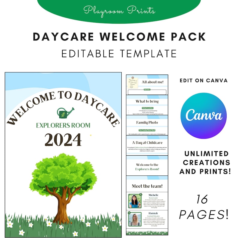 Customizable Daycare Welcome Pack Template | Edit on Canva | All About ...