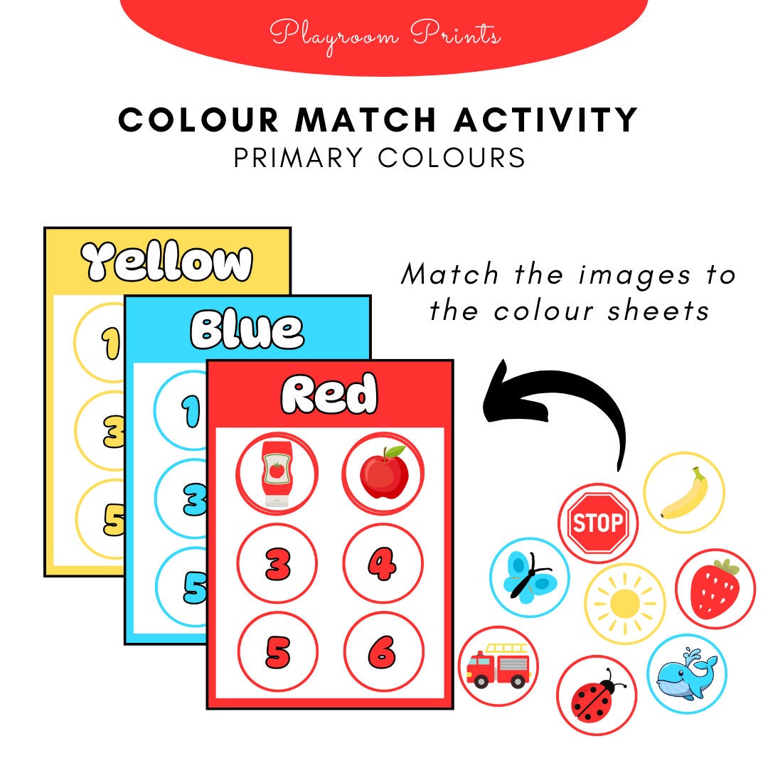 Color Sorting Activity for Children: Learn Primary Colors and Numbers ...
