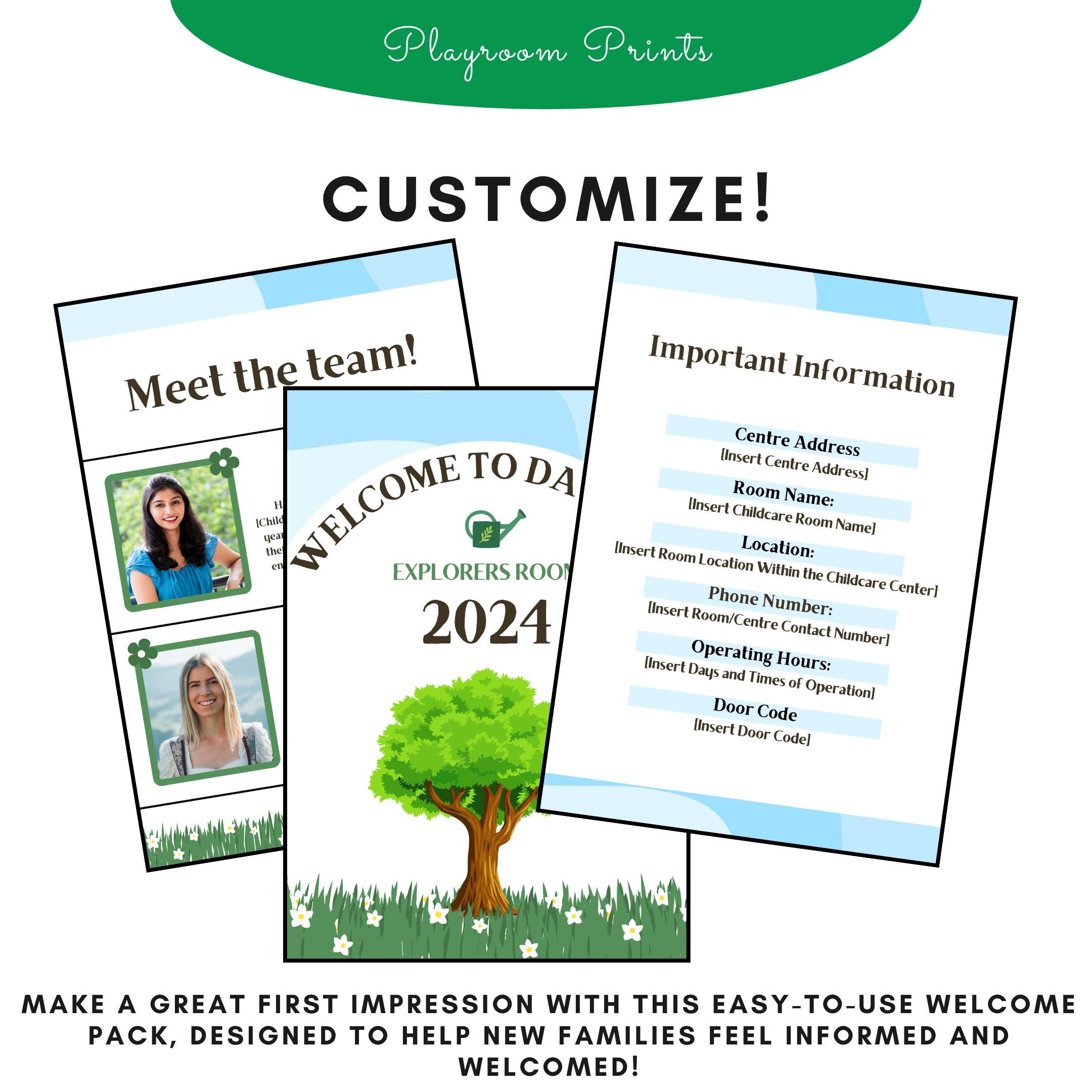 Customizable Daycare Welcome Pack Template | Edit on Canva | All About ...