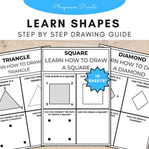 Learn to Draw Shapes for Kids - 4-step Guide With 10 Printable Sheets ...