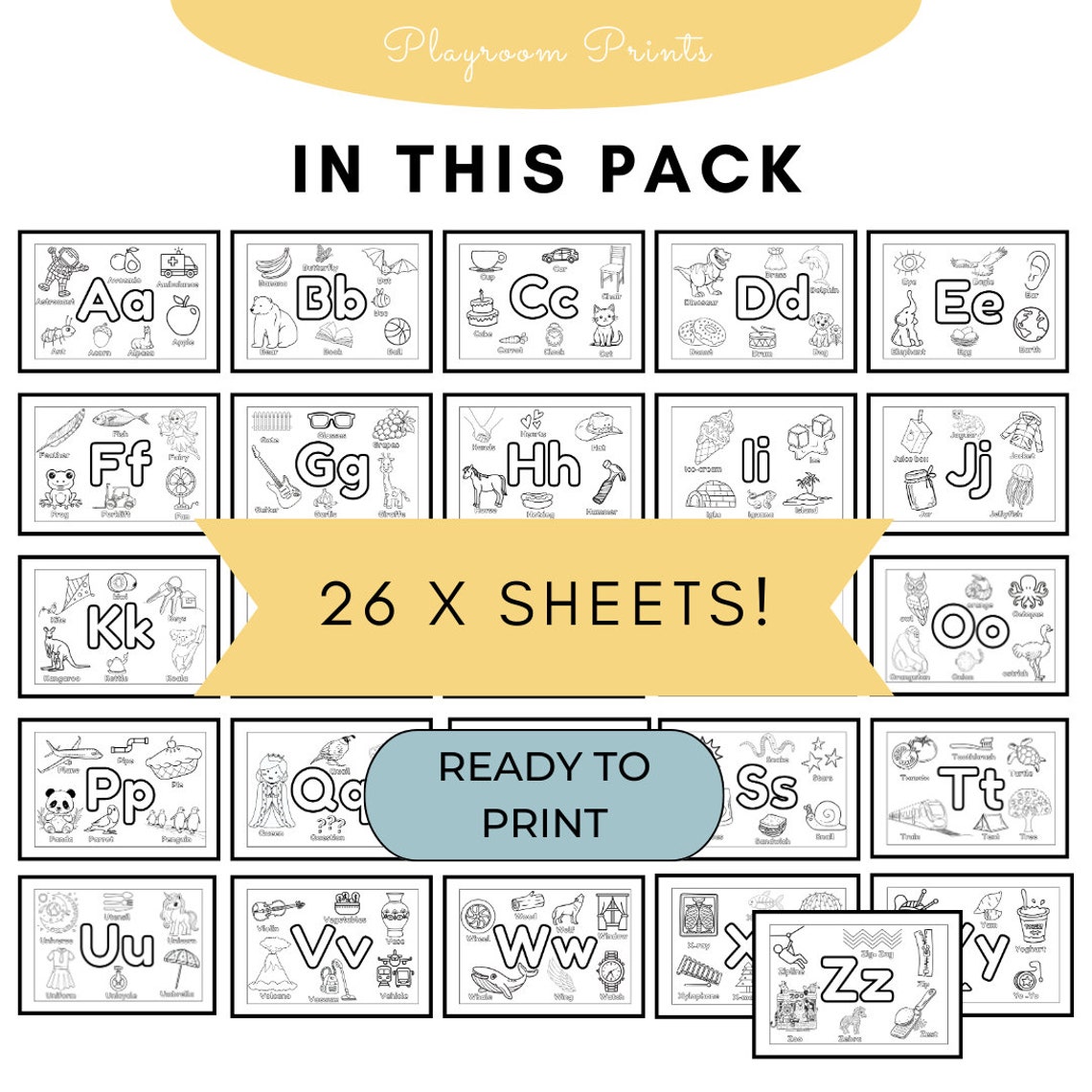 Alphabet Coloring Pages for Preschoolers - Educational Activities ...